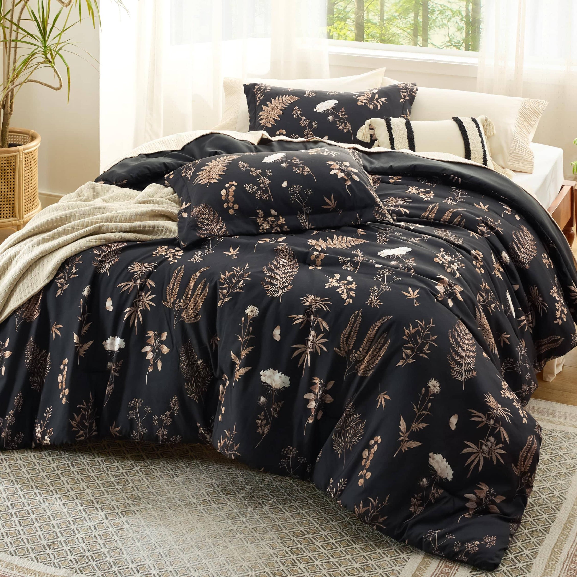 Retro Botanical Comforter Set | Bedsure®